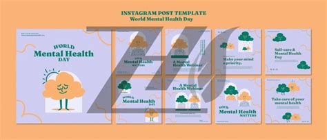 دانلود فایل لایه باز پست اینستاگرام روز جهانی بهداشت روان دانلود