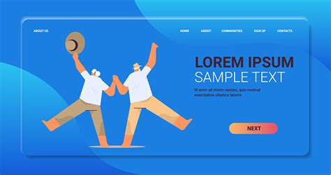 시니어 커플 댄스 노인 과 여자 데 재미 활성 노년 기 개념 전체 길이 복사 공간 커플에 대한 스톡 벡터 아트 및 기타 이미지 커플 후면 2명 Istock