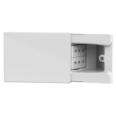 Box Hide Modules Sliding Socket With Two Two Pin Sockets White