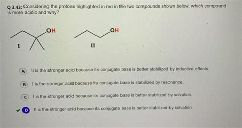 Solved Q3 43 Considering The Protons Highlighted In Red In