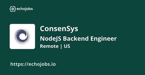 Consensys Is Hiring Nodejs Backend Engineer Usd 100k 201k Remote