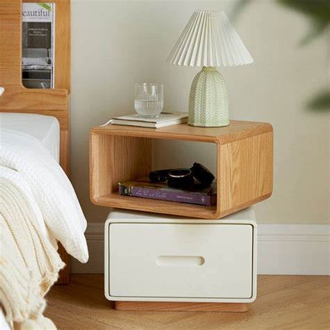 Rotating Bedside Table Oak And Pine Wood From Apollo Box Artofit