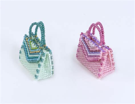Bead Pattern For Bag Charm Peyote Pattern With Delica Beads Etsy