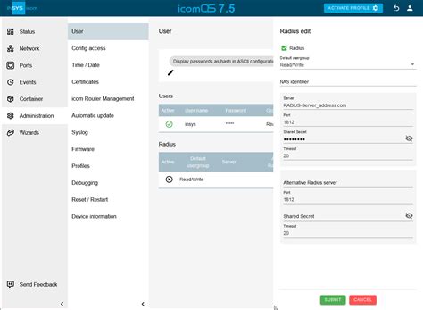 Configuring An Authentication Icom OS Routers