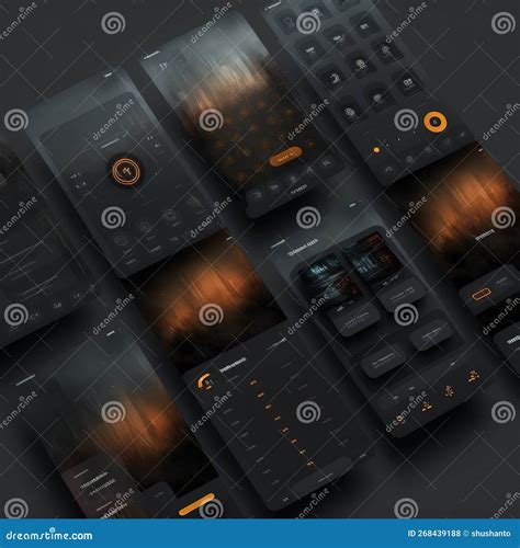 Beautiful Dark Theme User Interface Image Template Stock Illustration Illustration Of Keyboard