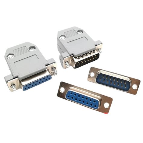 db15 plug socket female plug male plug shell double row 15 core serial