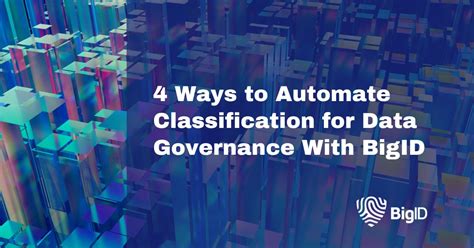 Automate Classification For Data Governance Bigid