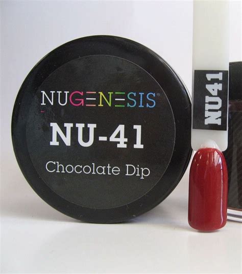 Nugenesis Nail Color Dip Dipping Powder 1ozjar Nu41 Chocolate Dip