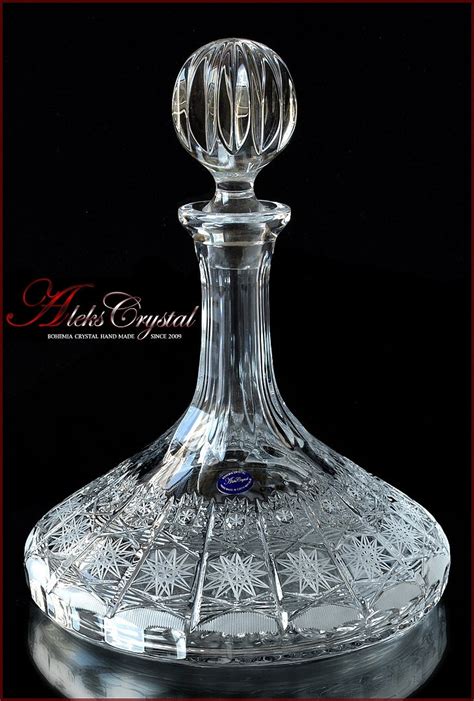 Bohemia crystal decanter 750ml Cold Flowers | Etsy