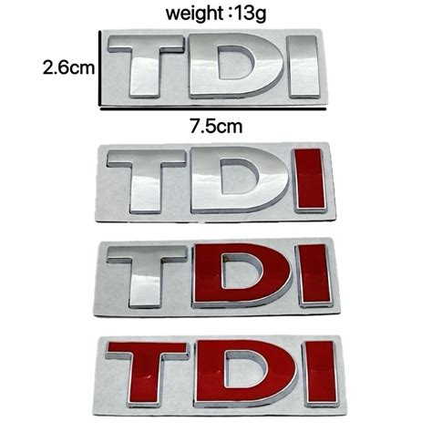 Volkswagen Series Metal Tdi Car Stickers Side Rear Grille Emblems