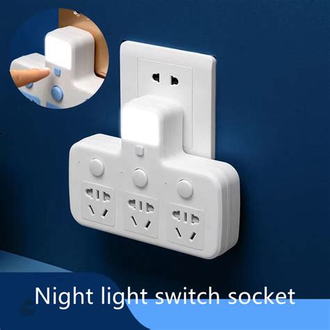 Wireless Converter Socket Night Light Switch Socket Full Copper Double