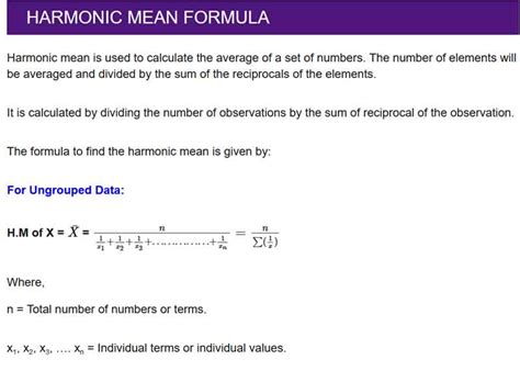HARMONIC MEAN FORMULA TRUNG TÂM GIA SƯ TÂM TÀI ĐỨC HOTLINE