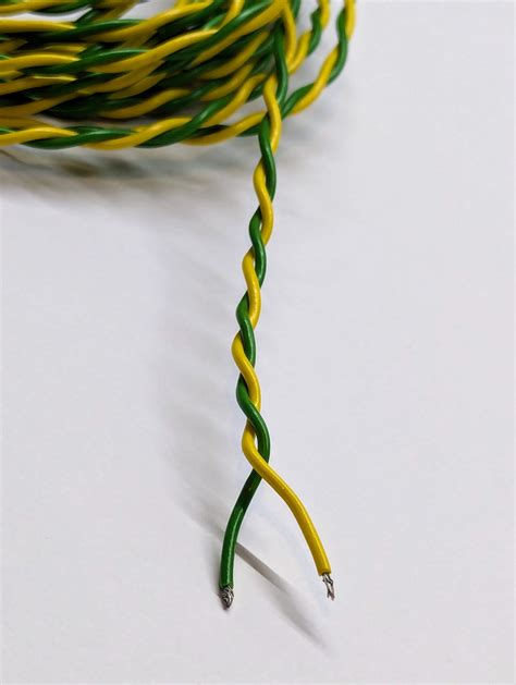 Twisted Pair Uk Can Bus Wire Green And Yellow 20awg05mm2 Cable Etsy