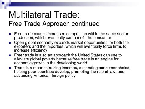 Ppt Unilateral And Multilateral Approaches To Trade Powerpoint Presentation Id369606
