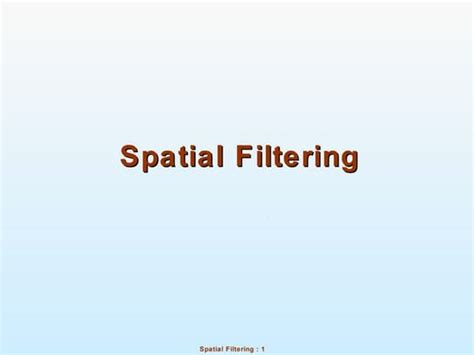 spatial domain filtering pdf