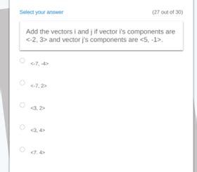Solved Select Your Answer Out Of Add The Vectors I Chegg Com