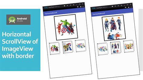 Horizontal ScrollView Of Imageview With Border In Android Studio YouTube
