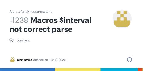 Macros Interval Not Correct Parse · Issue 238 · Altinityclickhouse