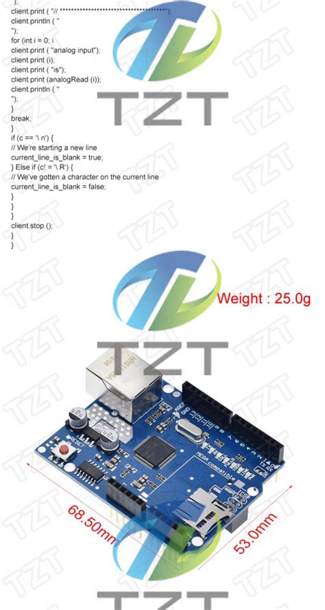 Shield Placa Retea W5100 Ethernet Network Arduino Uno Mega Due Rj45