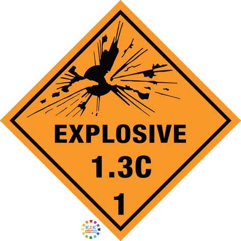 Class 1 Explosive 13c Hazchem Sign K2k Signs
