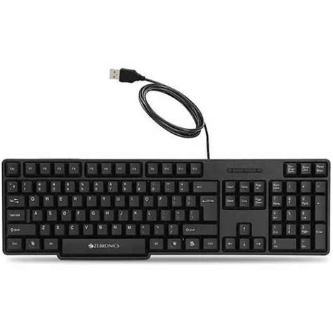 Black 12 Volt Qwerty Layout Rectangular Abs Plastic Body Wired