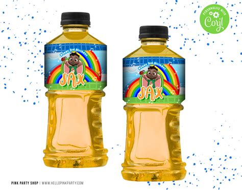 Cocomelon Powerade Labels Editable Template Hellopinkpartyshop