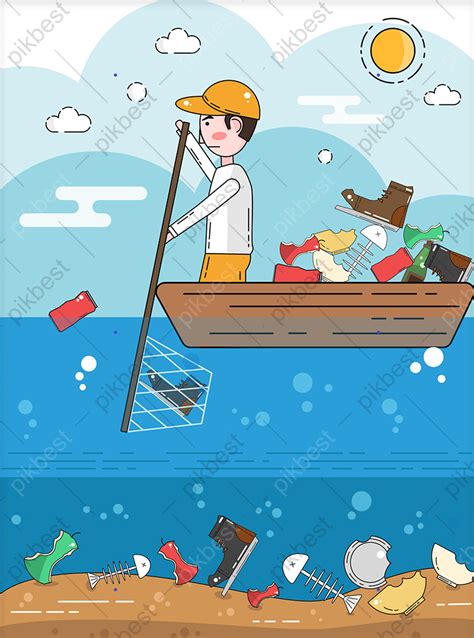 Throwing Garbage In The River Drawing