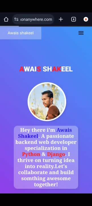 Awais Shakeel On Linkedin My Portfolio Project Develope With Python Django