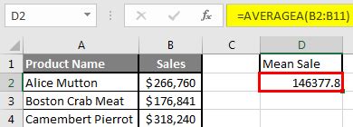 How To Find Mean In Excel Calculating Mean For Different Data Sets