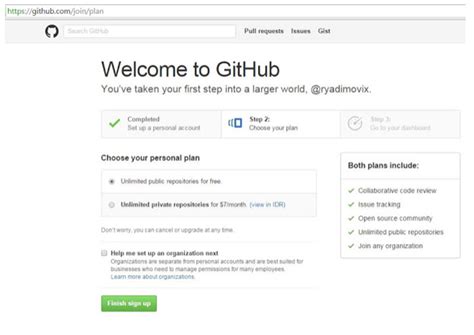 tutorial membuat akun github