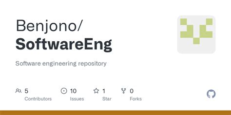 GitHub Benjono SoftwareEng Software Engineering Repository
