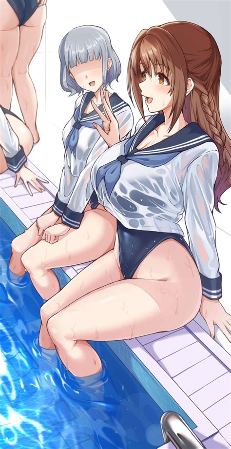 Twogie Shimamura Uzuki Idolmaster Idolmaster Cinderella Girls Highres 4girls Ass Blue