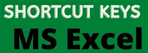 Commonly Used Excel Shortcut Keys