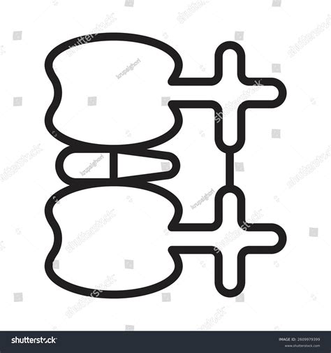 Radiculopathy Radicular Syndrome Icon Line Art Stock Vector Royalty