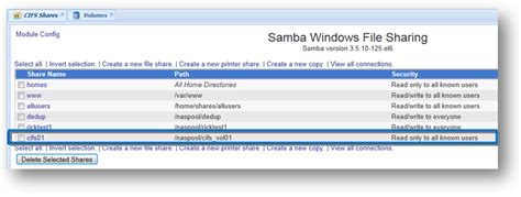 creating a cifs share