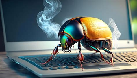 Premium Ai Image Beetle Attacks And Destroys Electronics Concept Of Computer Virus Bug And