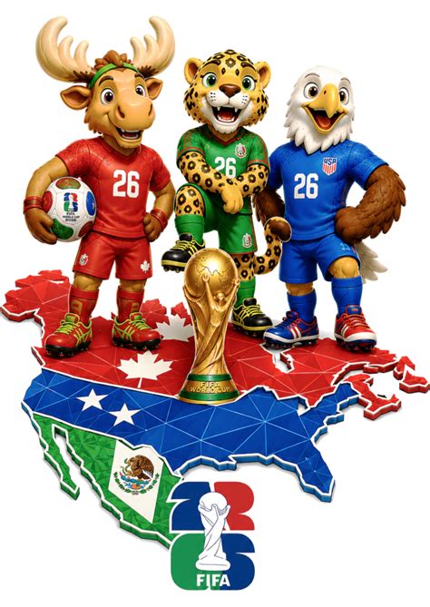 Fifa World Cup 2026 Mascots Maple Zayu And Clutch Usa Canada And Mexico
