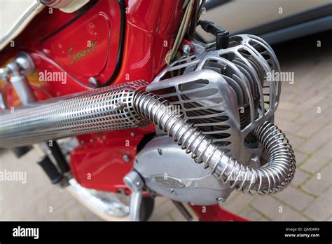 Moped Chrome Engine Stock Photo Alamy