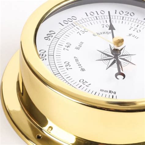 145mm Brass Case Shell Weather Station Barometer W Grandado