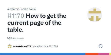 how to get the current page of the table · issue 1170 · akveo ng2