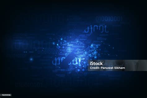 이진 코드 번호 큰 데이터에 Blockchain 하이퍼링크 기호 정보 흐름 개념 벡터 일러스트 레이 션 배경 템플릿 배경 주제에 대한 스톡 벡터 아트 및 기타 이미지