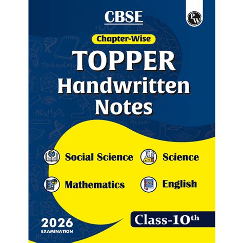Cbse Class 10 Topper Handwritten Notes For 2026 Exams Pw Store
