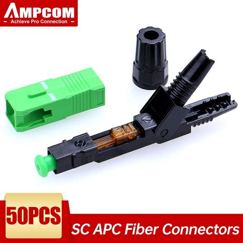 Ampcom Fiber Optics Fast Connector Single Mode Sc Upc Apc Quick Connector Adapter For 9125um