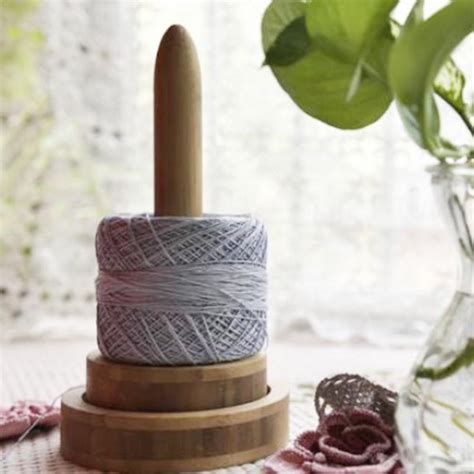 Wooden Yarn Rotation Axis Bamboo Spindle Large Bas Grandado