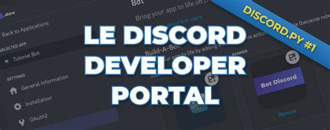Comment Créer Un Bot Sur Le Developer Portal