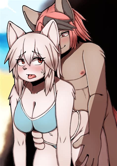 Rule 34 Ambiguous Penetration Anthro Beach Big Breasts Bikini Breasts Canid Cleavage Clothed