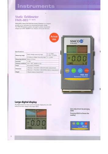 Simco Japan Electrostatic Fieldmeter Fmx 003 For Industrial At
