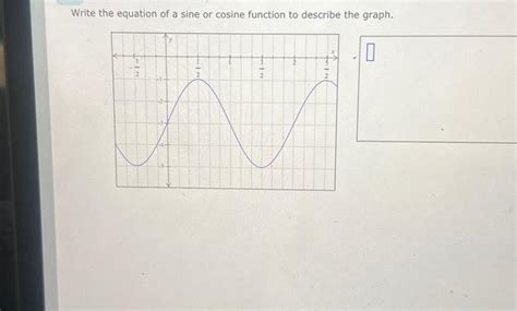 Solved Write The Equation Of A Sine Or Cosine Function To Chegg