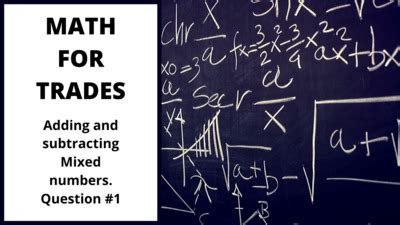 Adding And Subtracting Mixed Numbers Question BCcampus