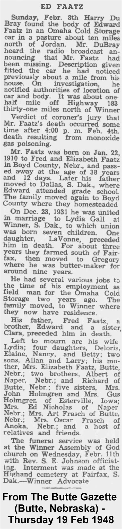 Edward Jacob “ed” Faatz 1910 1948 Find A Grave Memorial